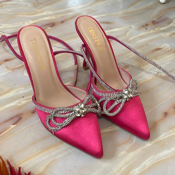 Shoes | Hot Pink Bow Heels | Poshmark